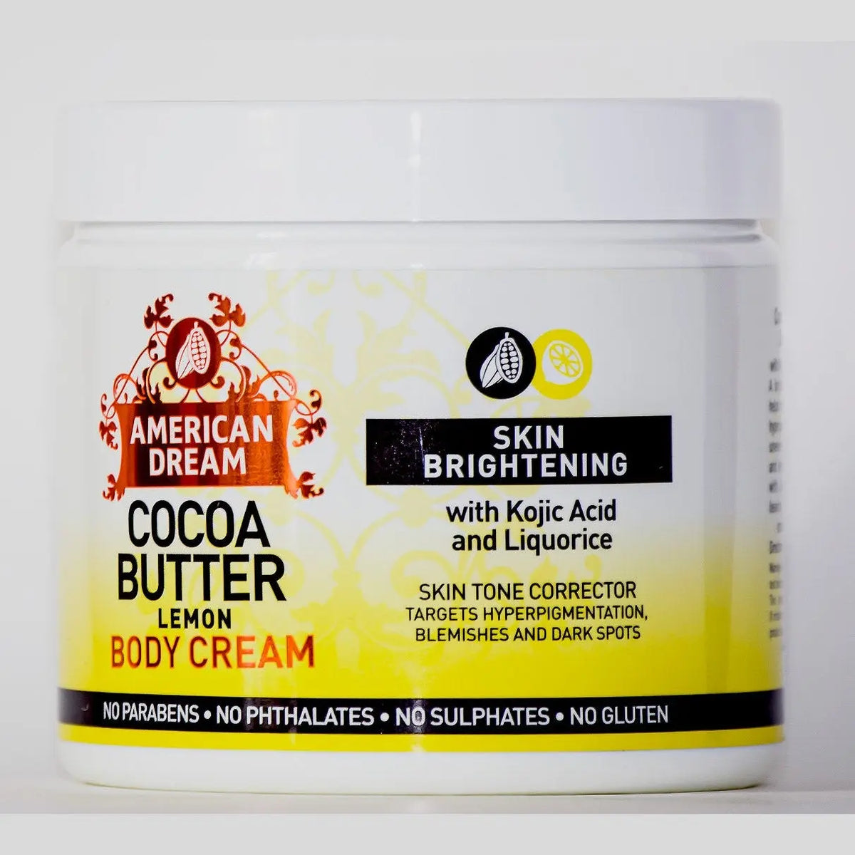 American Dream – Cocoa Butter Lemon Cream (With Kojic Acid & Liquorice ...
