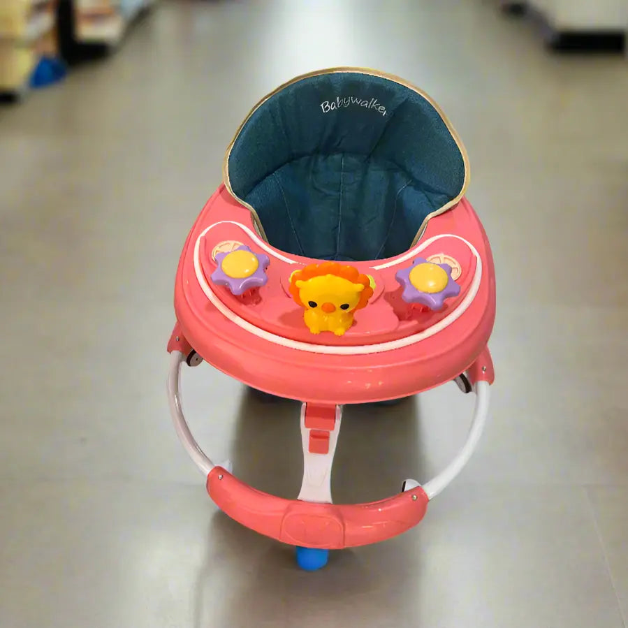 BabyWalker Pink Activity Walker with Lion Toy - Murukali.com