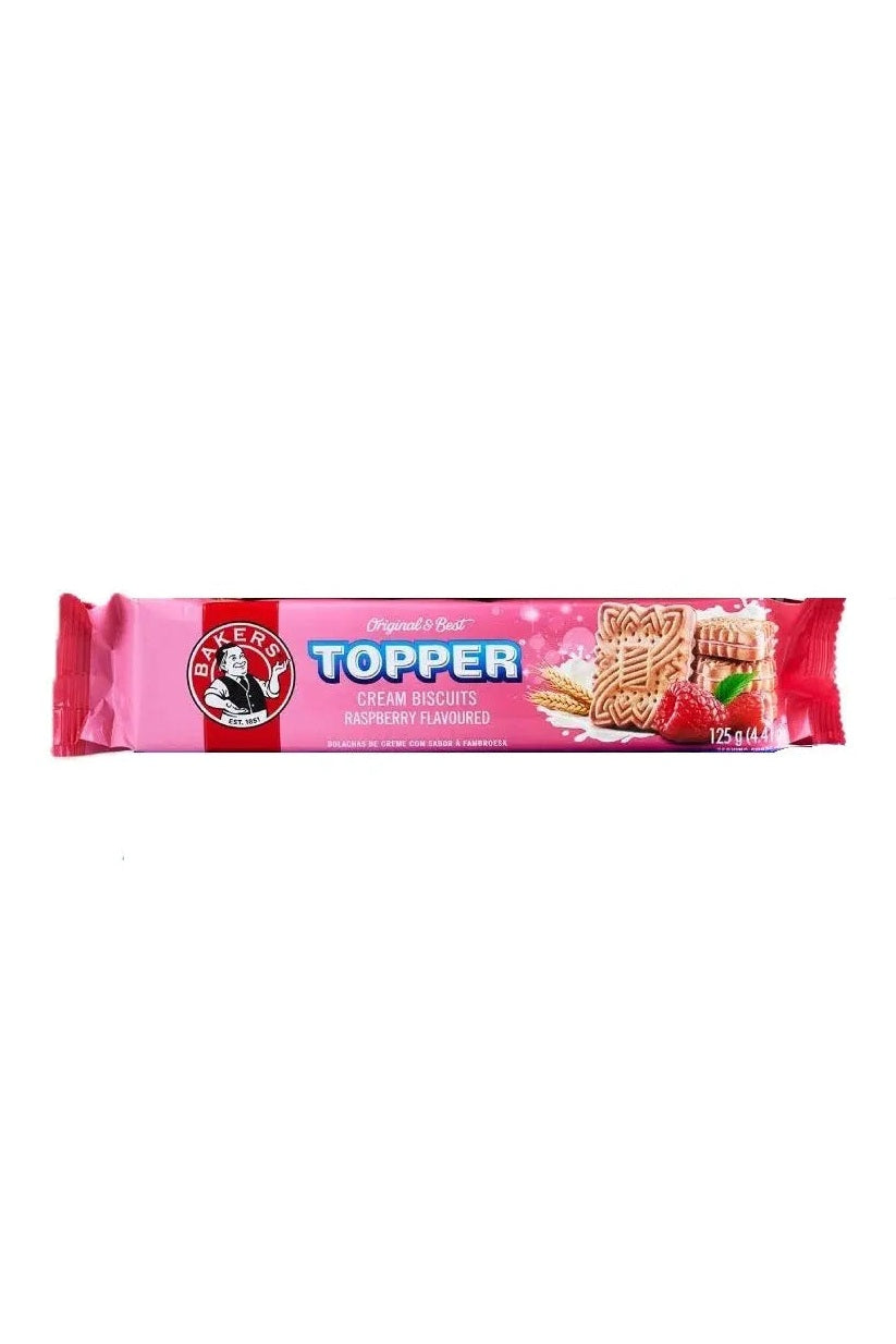 Bakers Topper Raspberry Flavoured Cream Biscuits 125g - Murukali.com