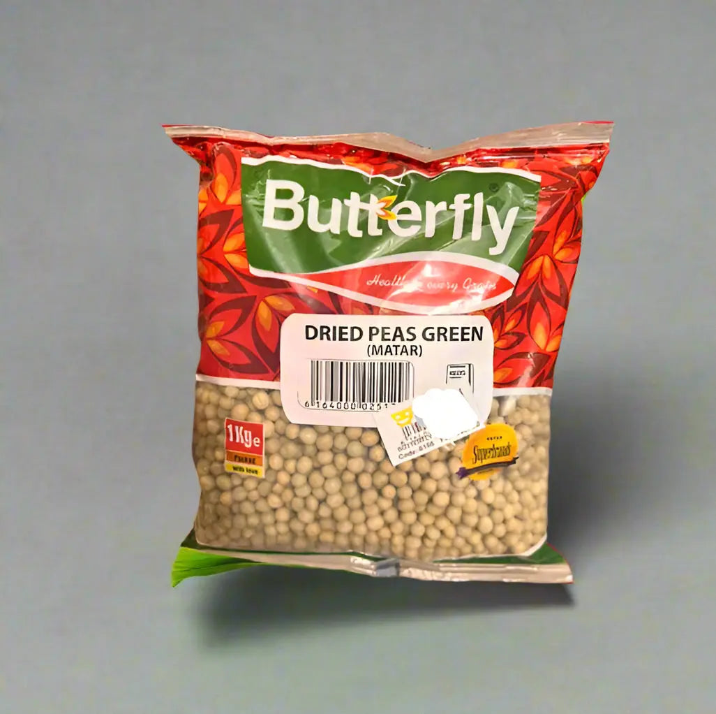 Butterfly Dried Peas Green Matar 1kg - Murukali.com