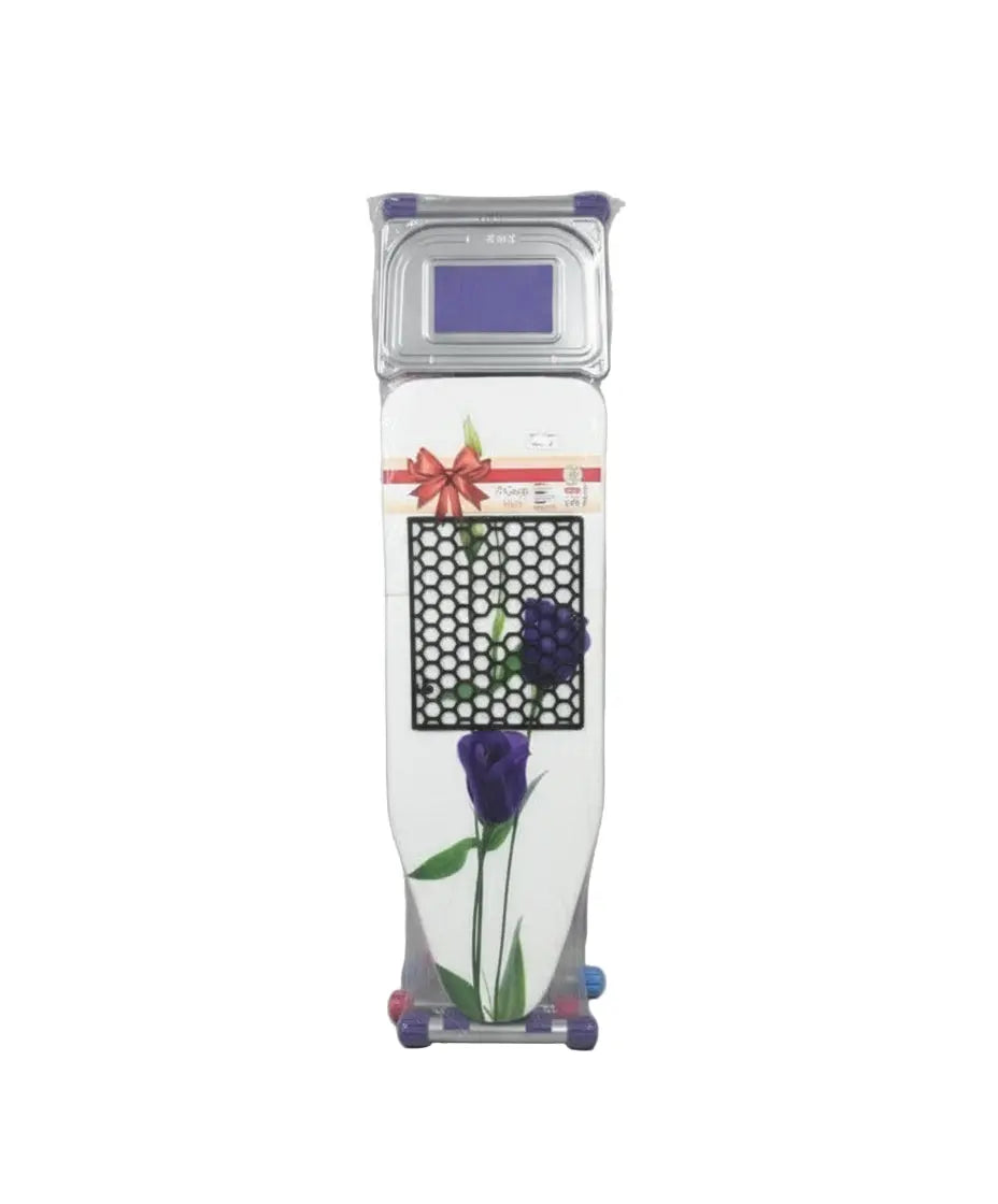 Folding Ironing Board with Floral Cover and Metal Iron Rest 140*122cm ...