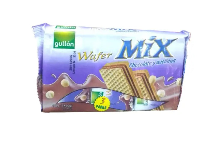 Gullón Wafer Mix Chocolate y Avellana 180G - Murukali.com