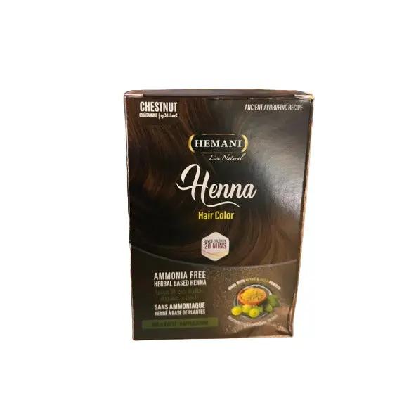 Hemani Henna Hair Color in Chestnut Shade 60g - Murukali.com