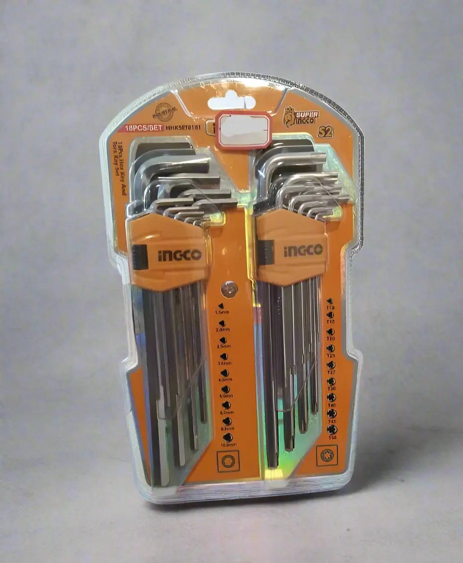 Ingco 18-Piece Hex Key and Torx Key Set model Number HHKSET0181 ...