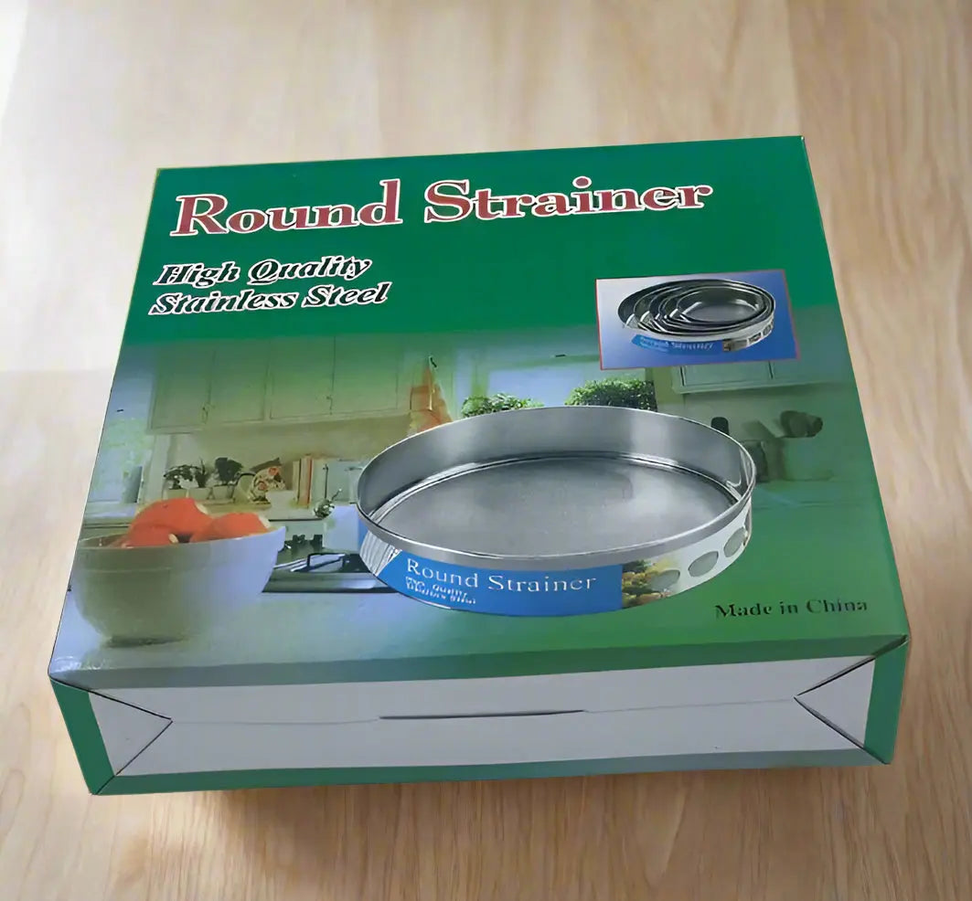 JIA LONG Round Strainer Stainless Steel Flour Filter 6pcs - — Murukali.com