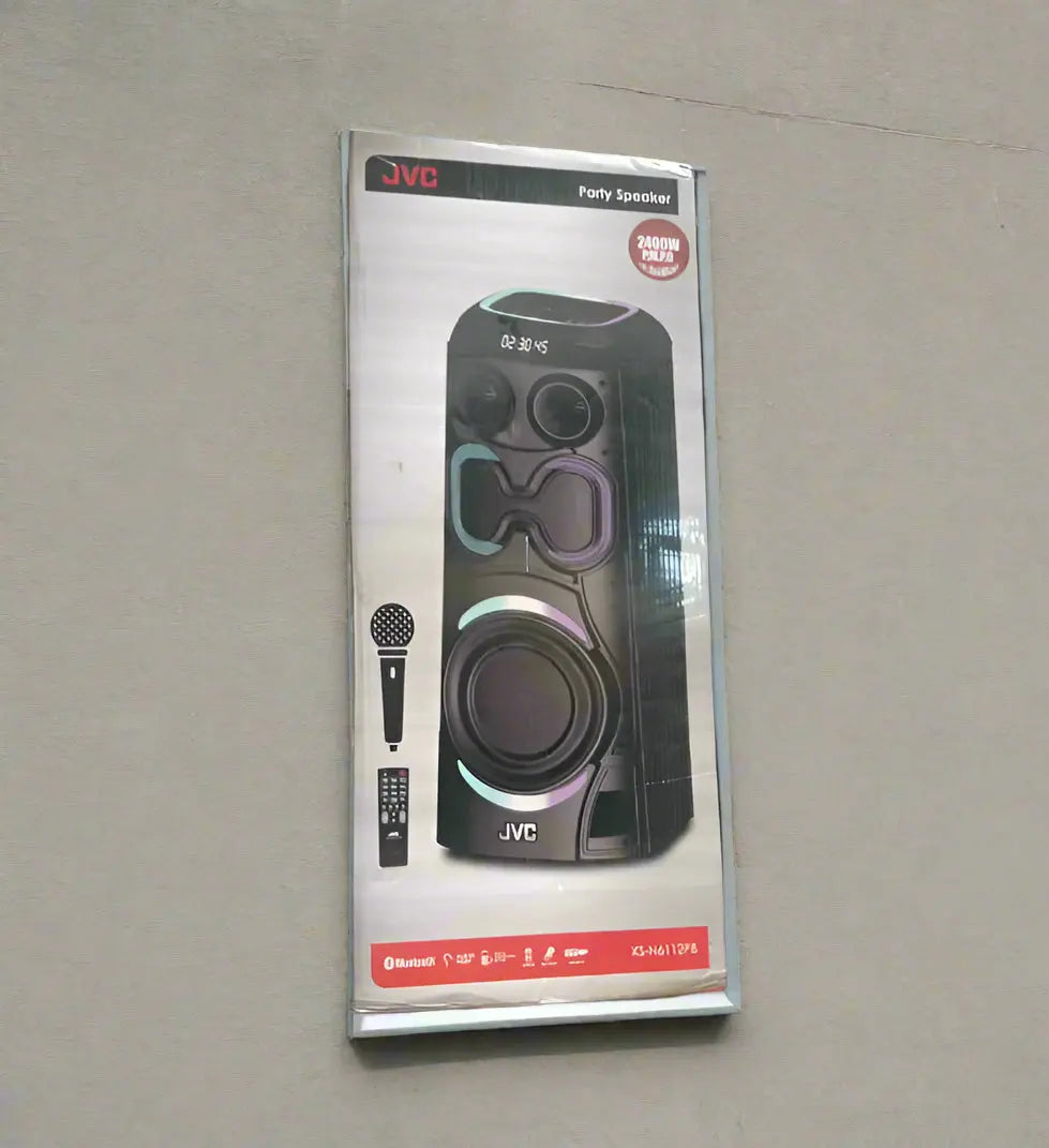 JVC XS-N612PB Bluetooth Party Speaker – 2400W with Mic & LED Lights ...