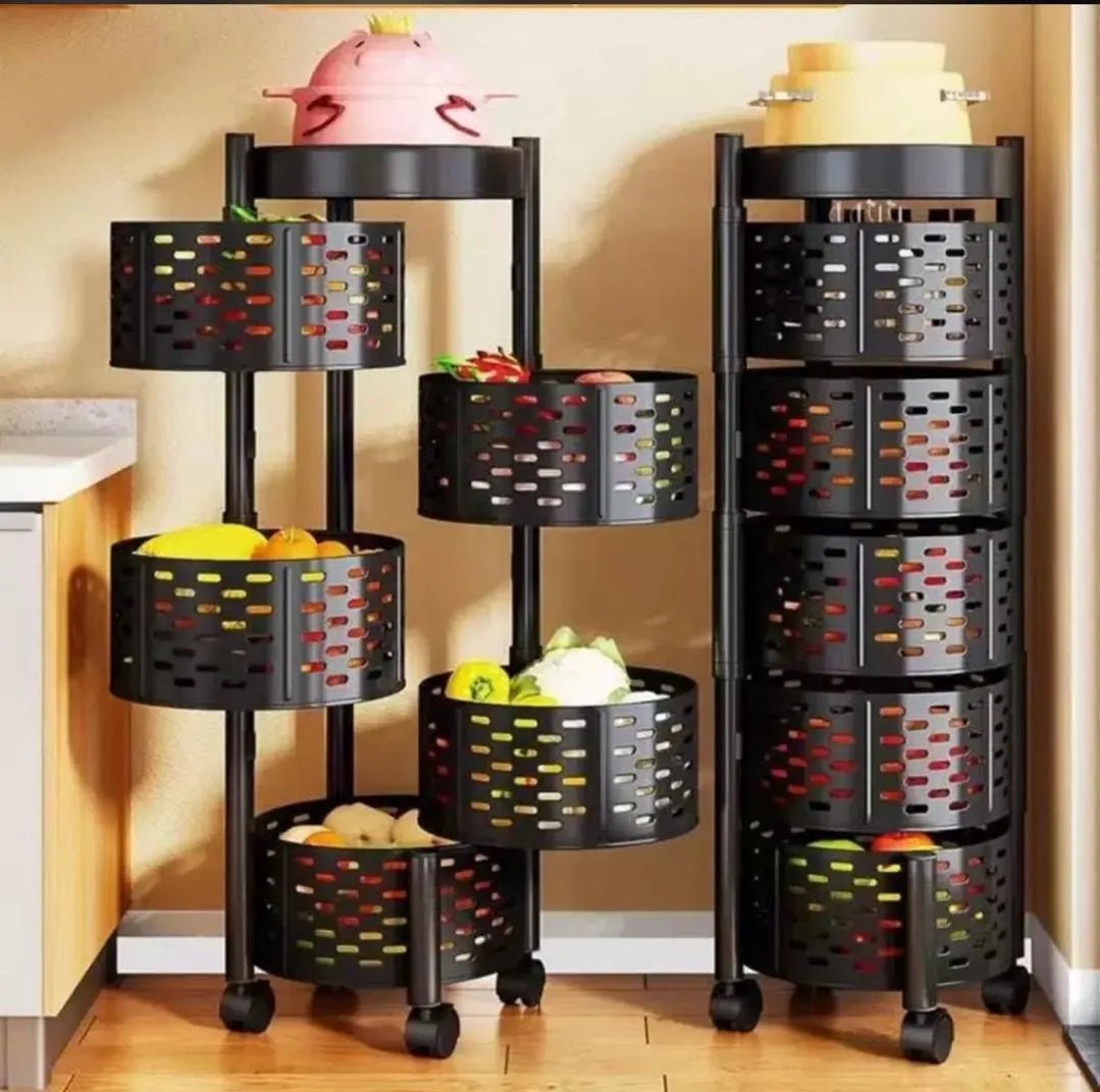 Kitchen Rotating Storage Shelves Rack - Murukali.com