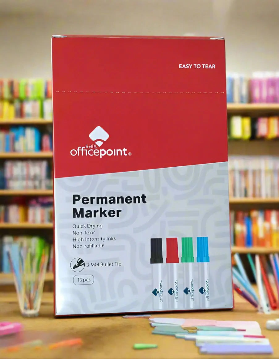Officepoint Permanent Marker set of 12 markers - Murukali.com