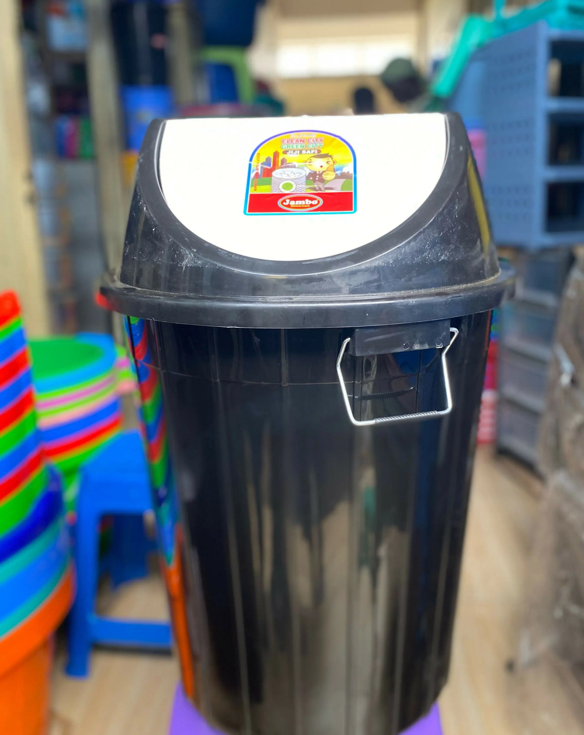PLASTIC PUSH DUSTBIN 50 L - Murukali.com