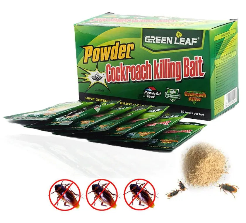 Packs Green Leaf Powder Cockroach Killer Bait Repeller | Best Price in ...