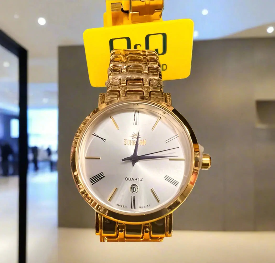SUNBO Gold-Colored Wristwatch - Murukali.com