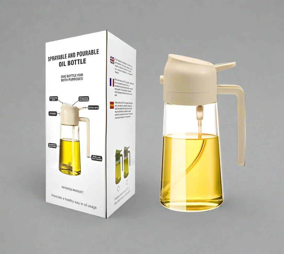 Sprayable and Pourable Oil Bottle 2-in-1 - Murukali.com