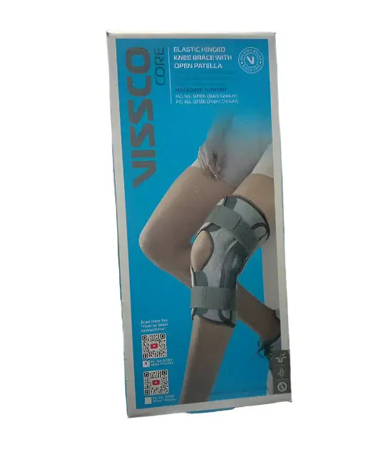 Vissco Core Elastic Hinged Knee Brace with Open Patella - Murukali.com