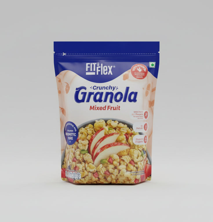 Fit & Flex Crunchy Granola – Mixed Fruit & Multigrain Delight 500g ...
