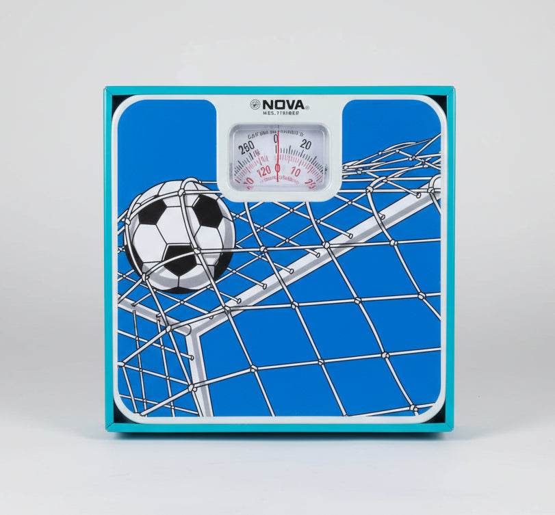 Nova Analog Body Weight Scale – Blue & White Soccer Field Design 120kg ...