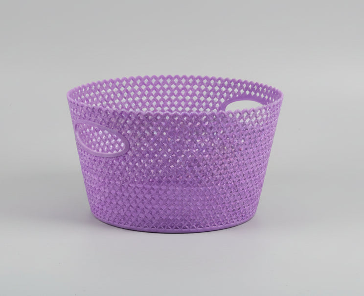 Blue Plastic Spit Circular Basket — Murukali.com