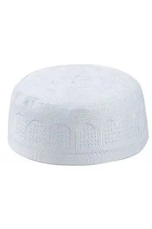 White Cotton Muslim Hat - Murukali.com